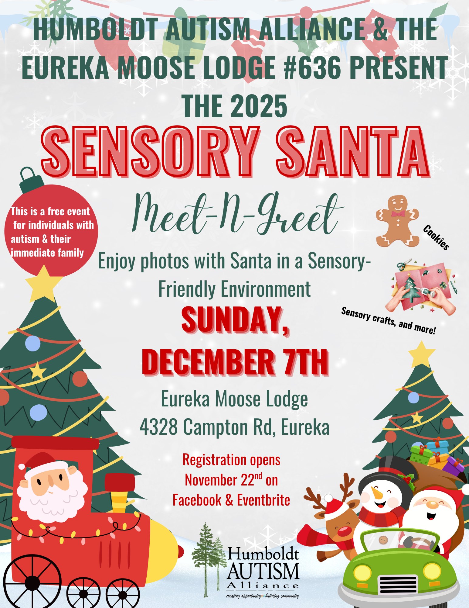 Meet & Greet – Sensory Santa – Save The Date! - Humboldt Autism Alliance